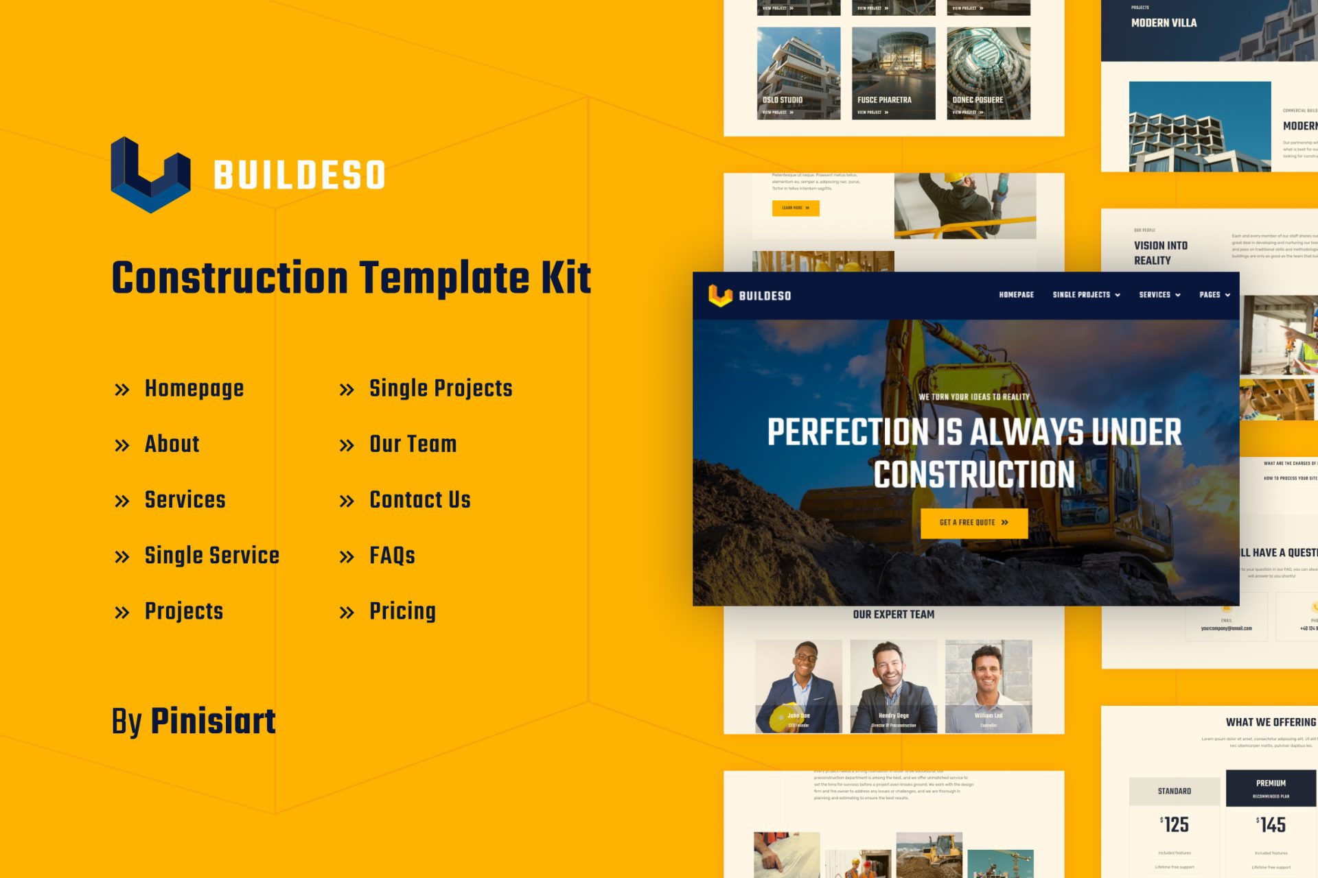Buildeso - Construction & Building Elementor Template Kit - PinisiArt
